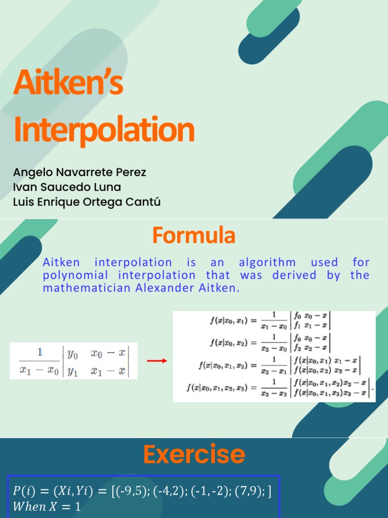 Aitken Interpolation Metodos Numericos Pdf Computational Science Computer Science 