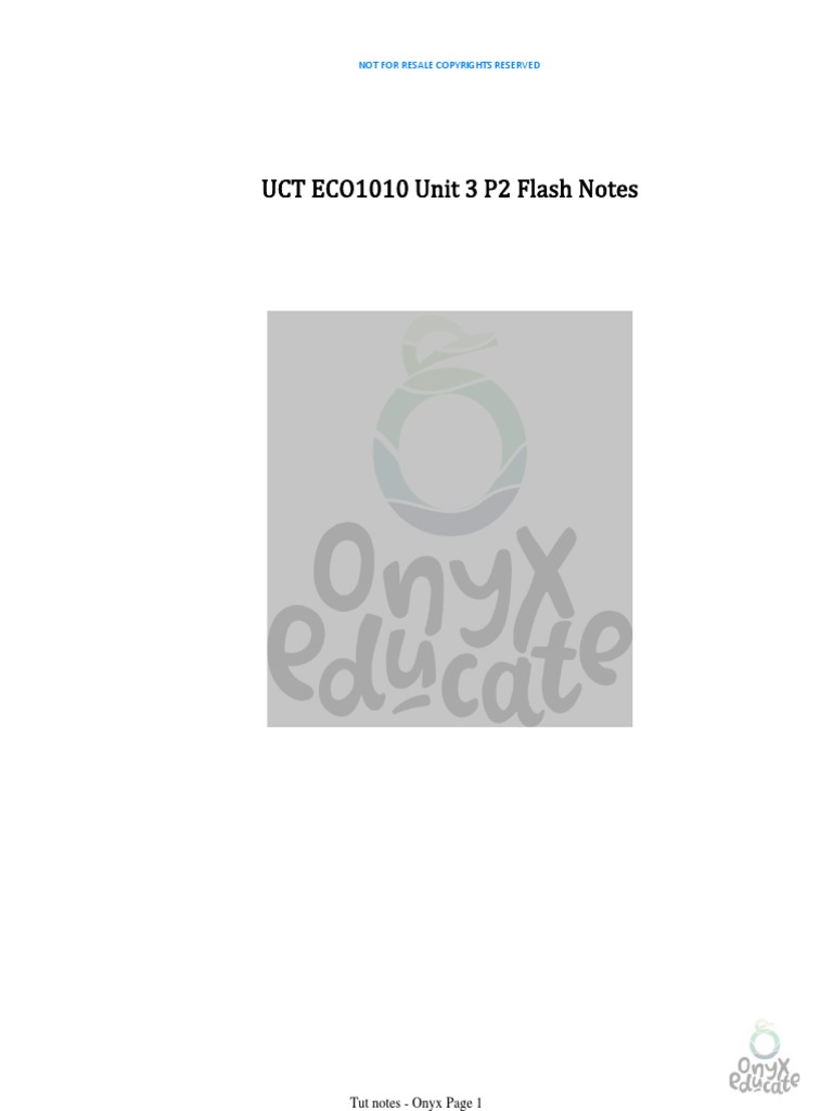 Unit 3 Summary ECO1010 ONYX Educate Notes Y8mxaq | PDF | Production ...