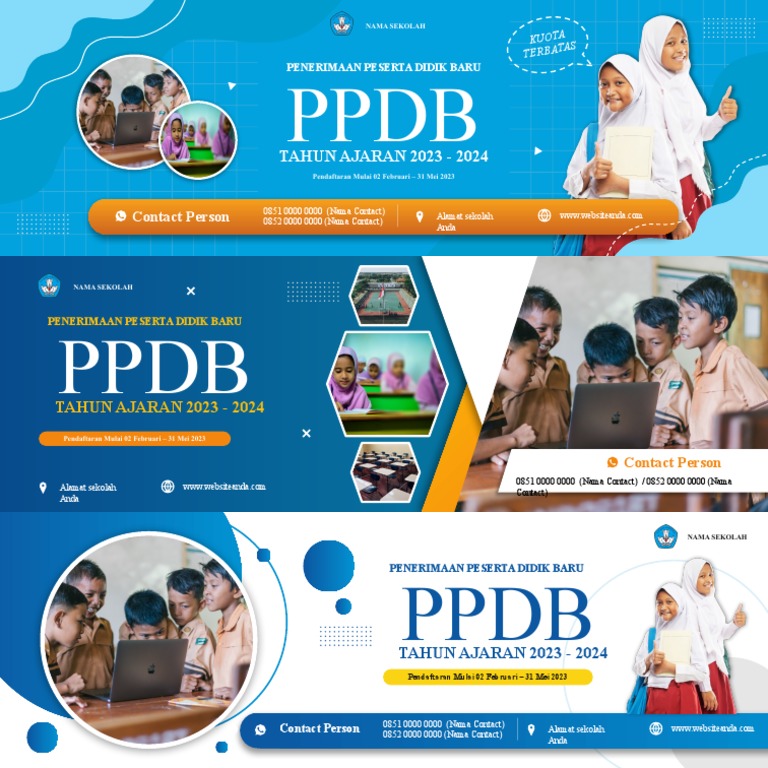 Modul 4 (10 Template Spanduk PPDB Ukuran 1 - 3) | PDF