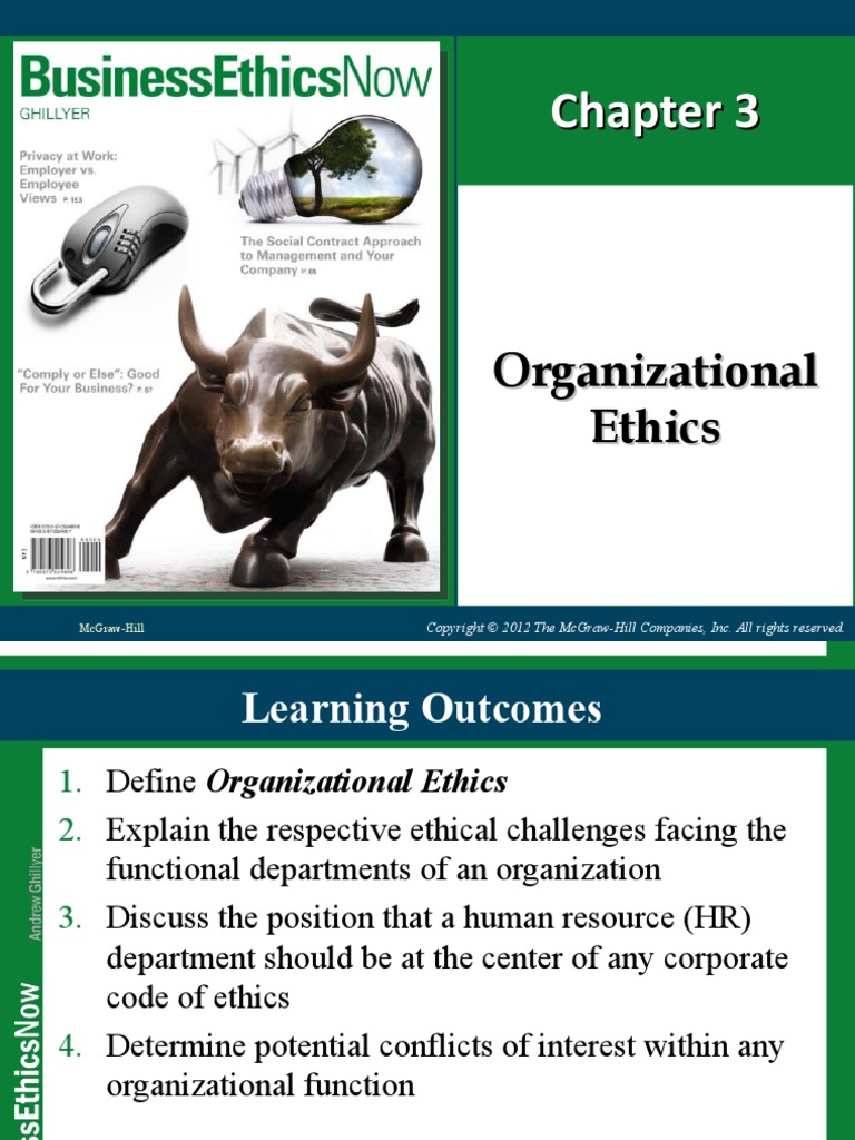 Chapter 3 - Organizational Ethics | PDF | Marketing | Human Resource ...