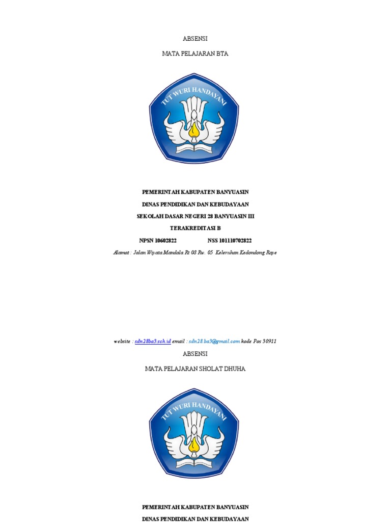 Cover Absen | PDF