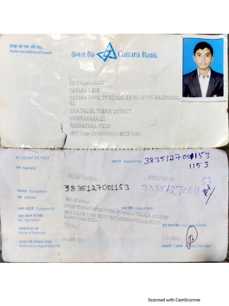 Bank Pass Book Irfan Pasha - Compressed | PDF