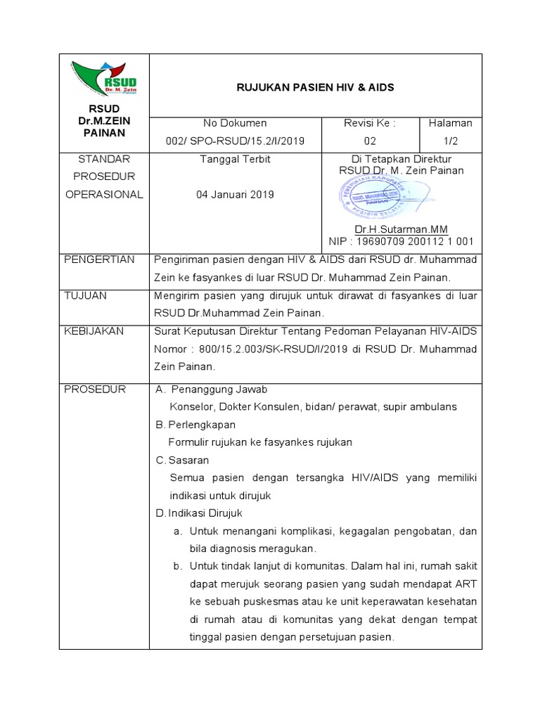 Spo Rujukan Pasien Hiv Dan Aids | PDF