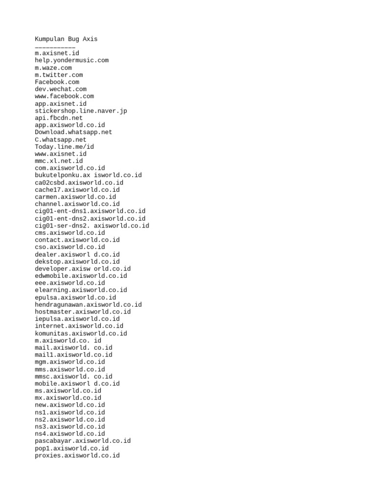 Bug Host Axis (SFILE | PDF