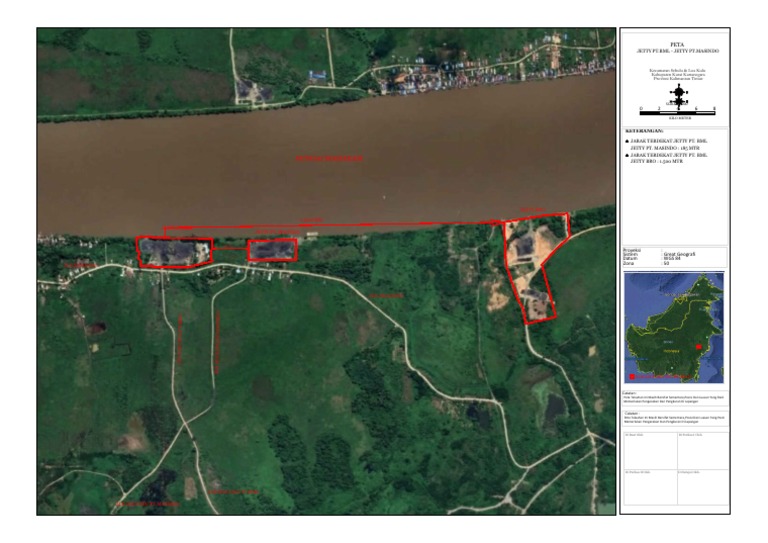 Peta Sementara Jetty di Kutai Kartanegara | PDF