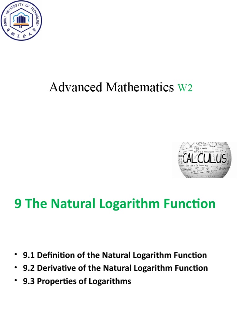 Natural Logarithm Function Explained | PDF