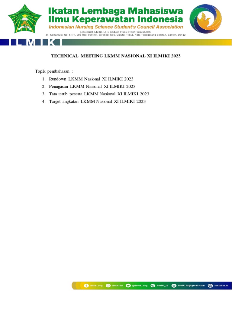 Hasil TM LKMMNas XI ILMIKI 2023 | PDF