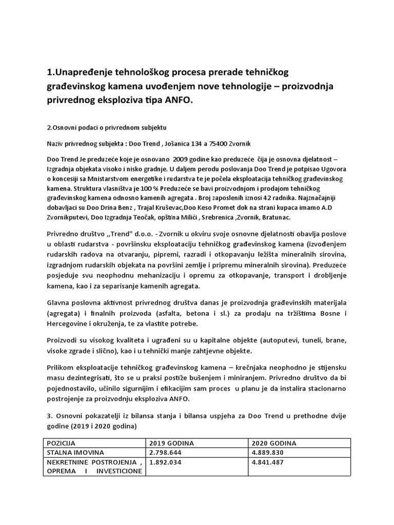 Projektni Obrazac | PDF