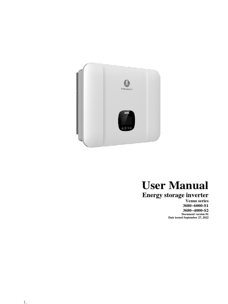 Venus User Manual-EN | PDF | Power Inverter | Photovoltaics