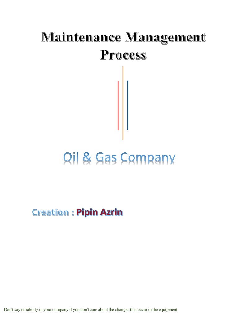 Maintenance Management Process | PDF | Reliability Engineering | Performance Indicator
