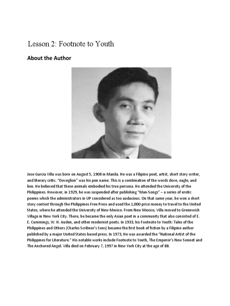 Lesson 2 - Footnote To Youth | PDF Lesson 2 - Footnote To Youth | PDF