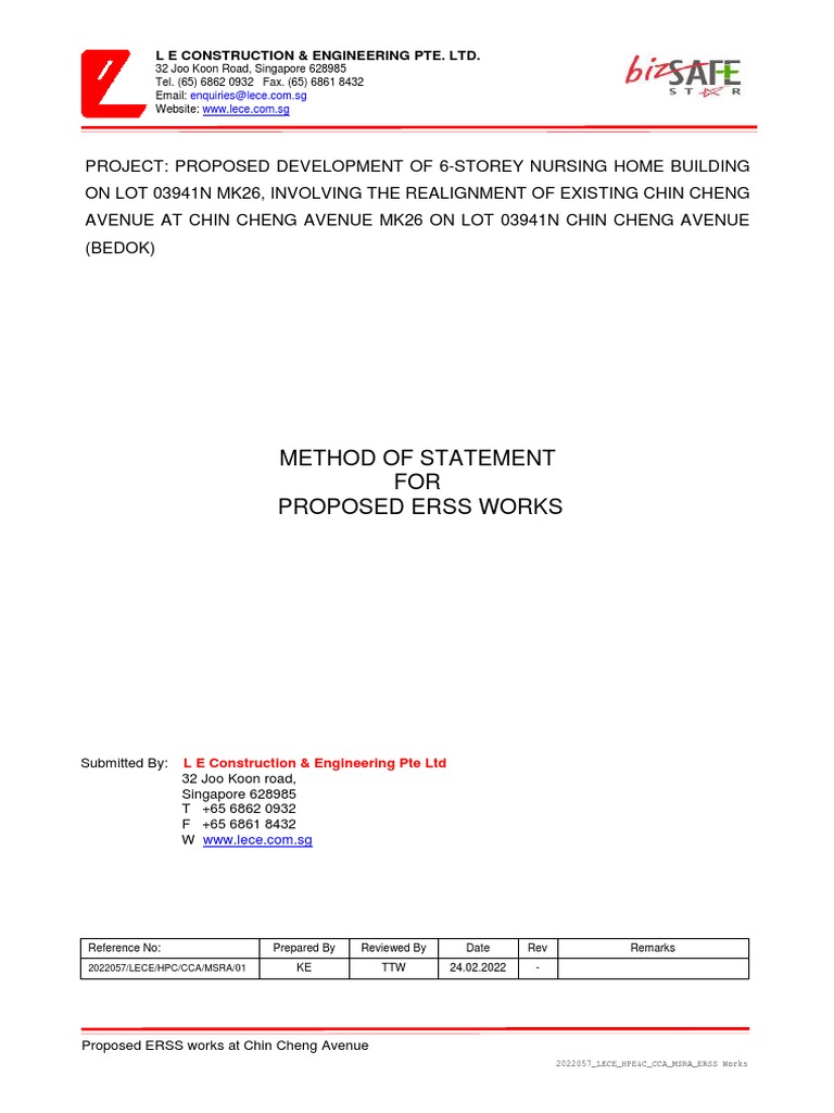 ERSS - Method Statement of Construction | PDF | Deep Foundation | Crane (Machine)