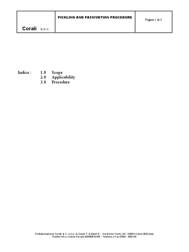 Pickling and Passivation Process Guide | PDF | Secondary Sector Of The Economy | Industrial ...