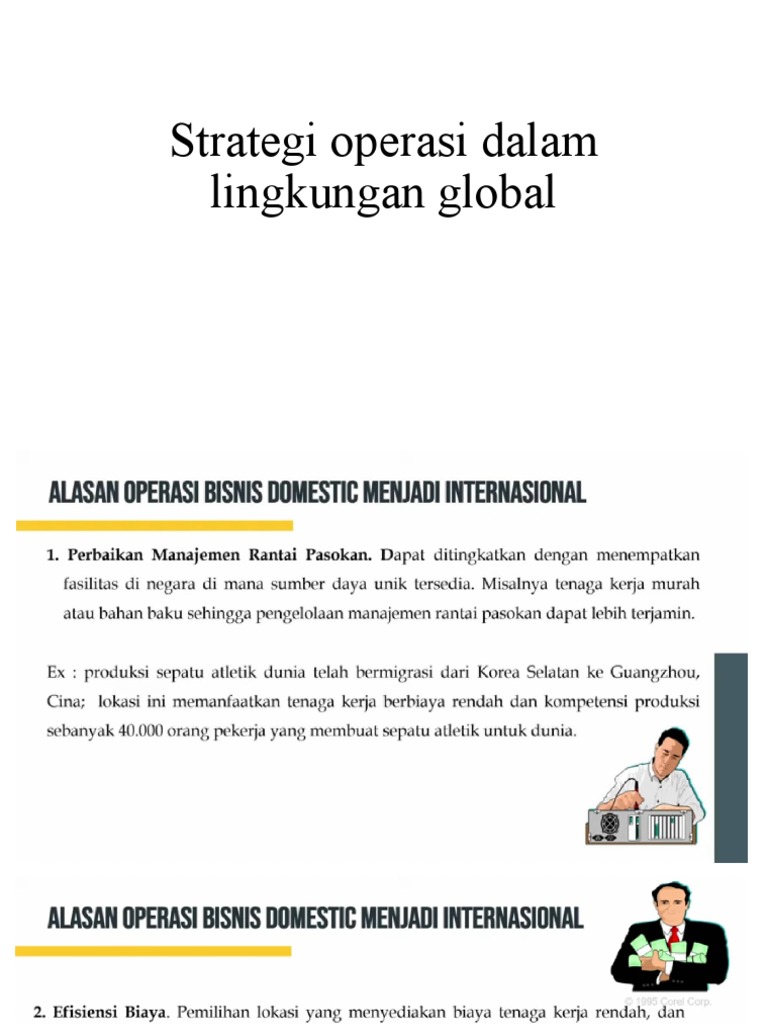 Strategi Operasi Dalam Lingkungan Global | PDF