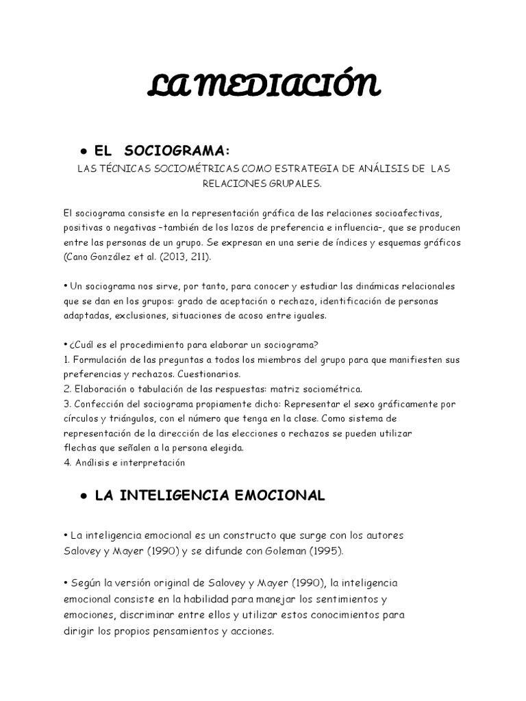 Resumen Ud3 Mediación Comunicativa | PDF | Mediación | Las emociones
