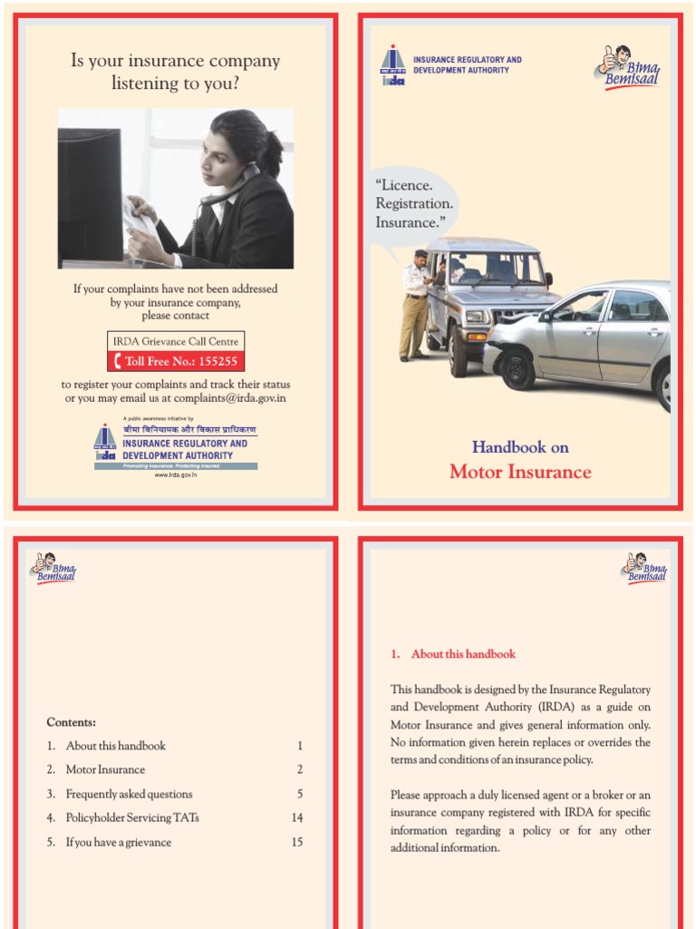 Motor Insurance Handbook (English) PDF | PDF | Insurance | Liability ...