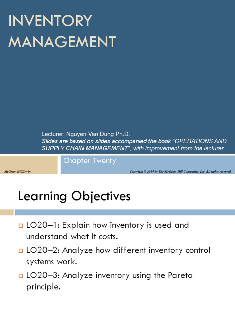 IPPTChap020 Inventory Management Final | PDF