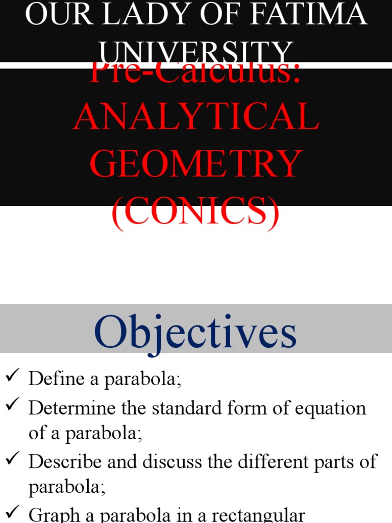 Conics Parabola | PDF | Elementary Geometry | Geometry