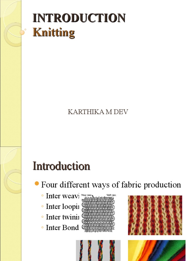 Knitting Process | PDF | Knitting | Textiles