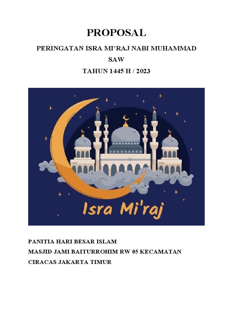 Proposal Isra'mi'raj | PDF
