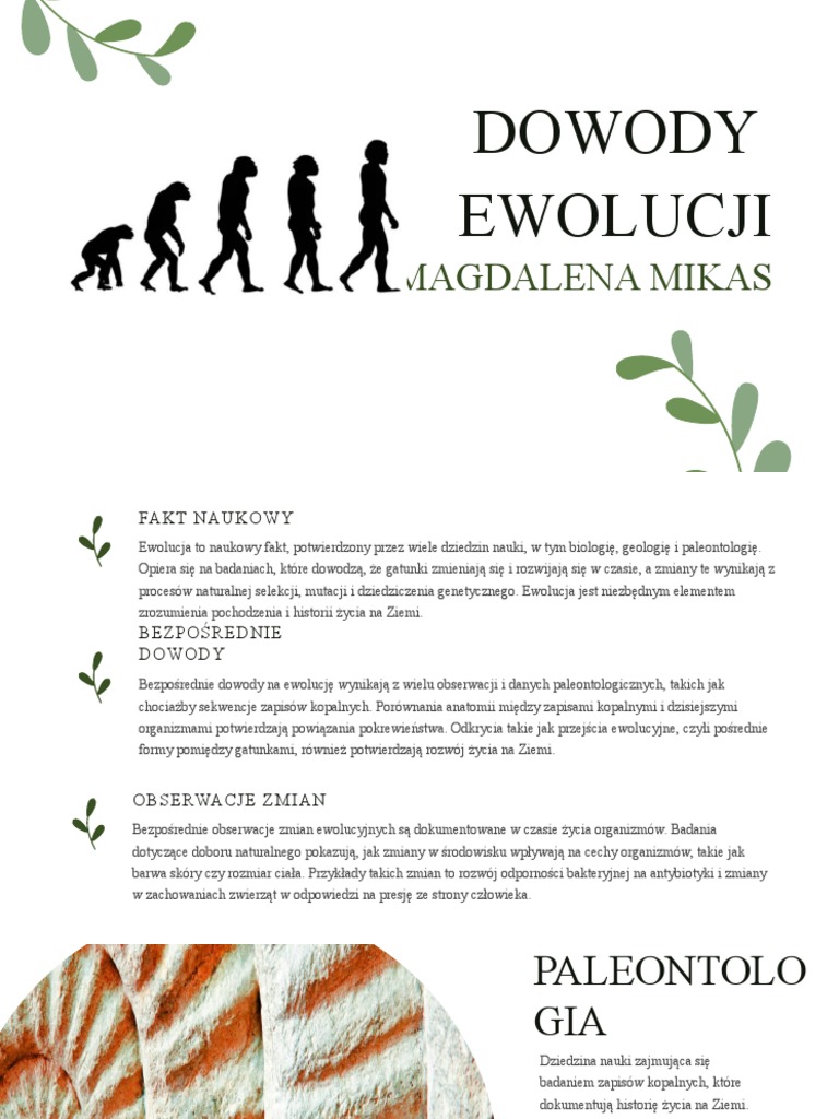 Dowody Ewolucji-Prezentacja | PDF