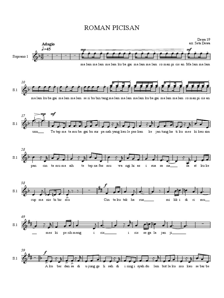 Roman Picisan - Sopran 1 | PDF