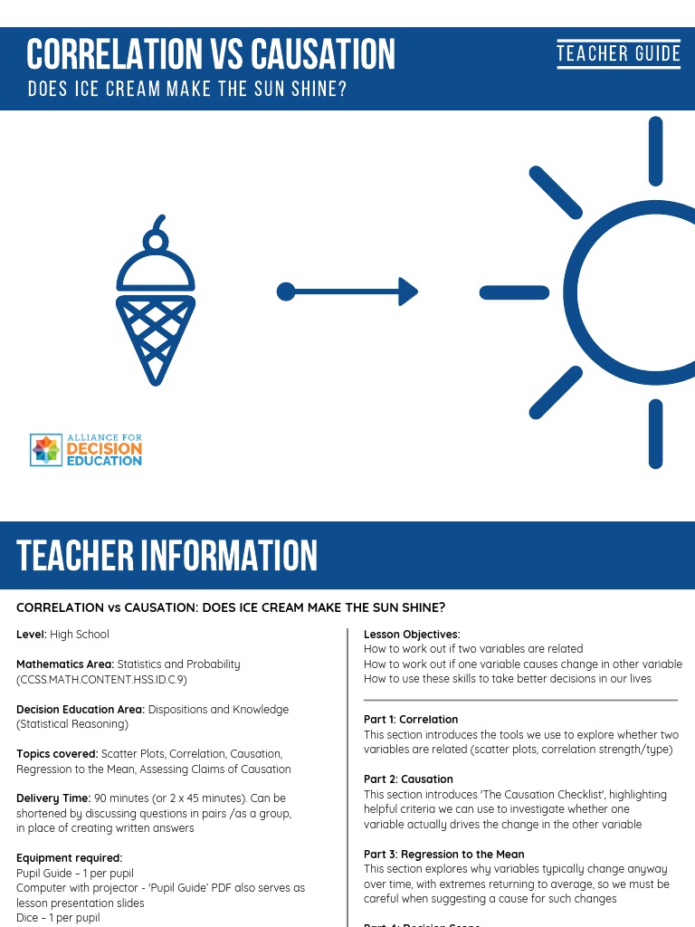 Correlation Is Not Causation !! | PDF