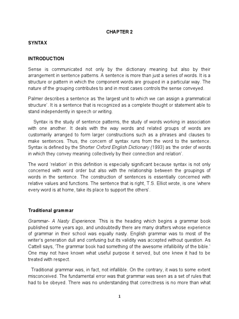 Understanding Syntax and Sentence Structure | PDF | Subject (Grammar) | Adjective