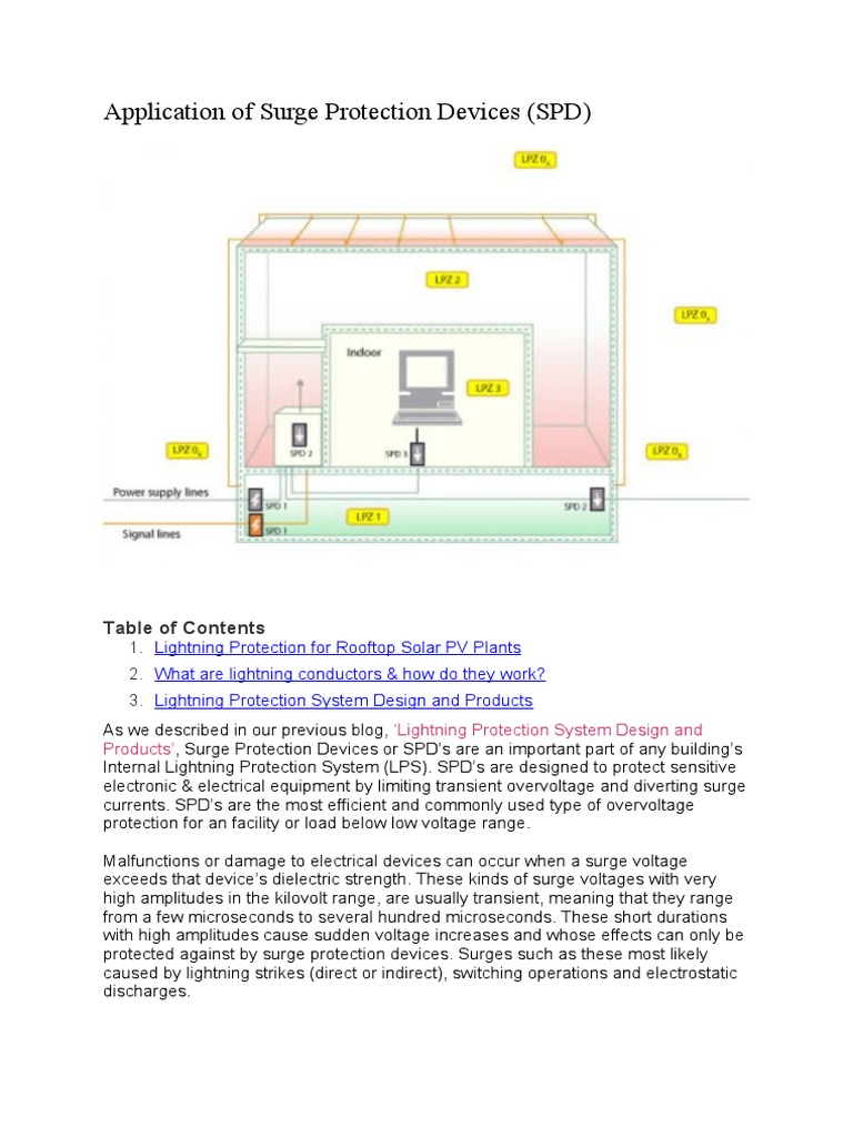 Application Of Surge Protection Devices Pdf Lightning Physical