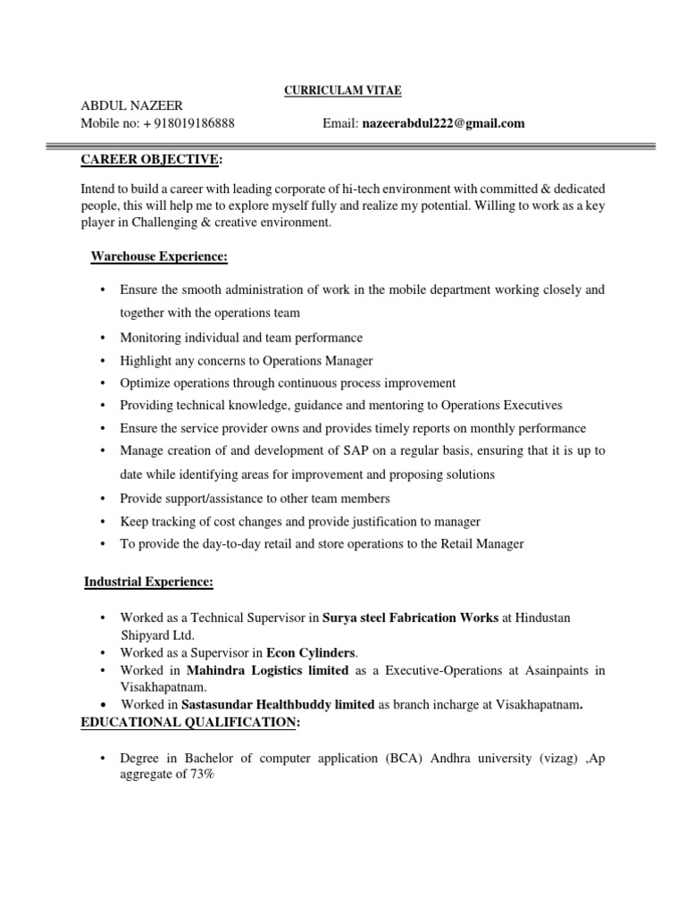 0-Nazeer New Resume (186) - 1 PDF | PDF