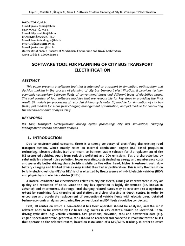 967132.software Tool For Planning of City Bus Transport Electrification ...