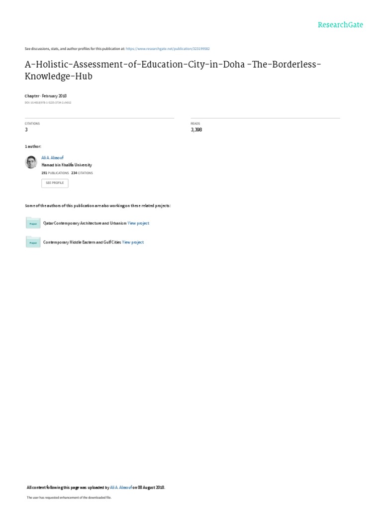 A-Holistic-Assessment-of-Education-City-in-Doha - The-Borderless-Knowledge-Hub | PDF | Qatar ...