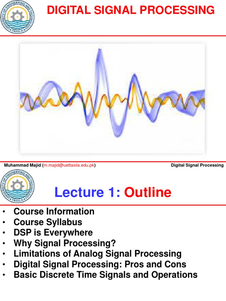 DSP Lecture 1 PDF | PDF | Digital Signal Processing | Signal Processing