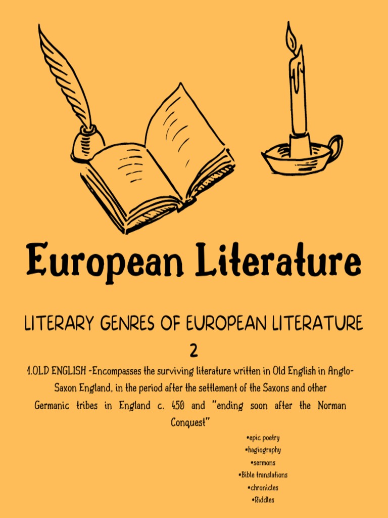 European Literary Genres Overview | PDF | Romanticism | English Literature