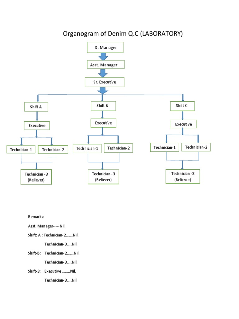 Denim QC Lab Staff Structure | PDF