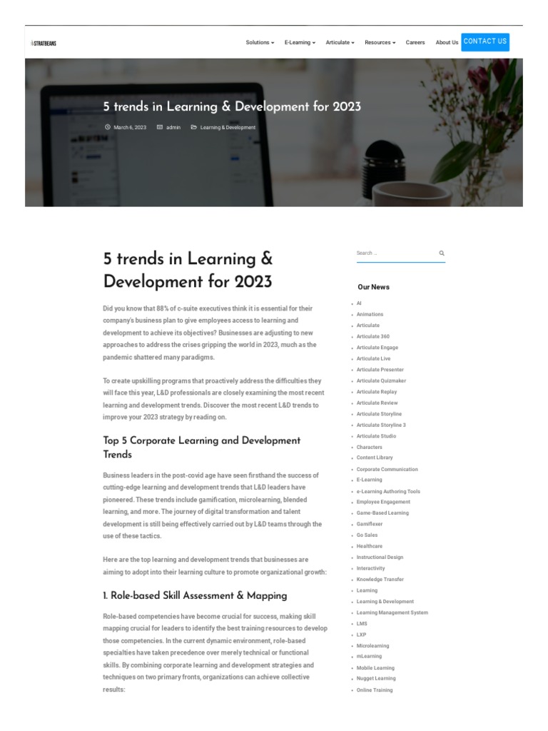 Stratbeans Com 5 Trends in Learning Development For 2023 | PDF ...