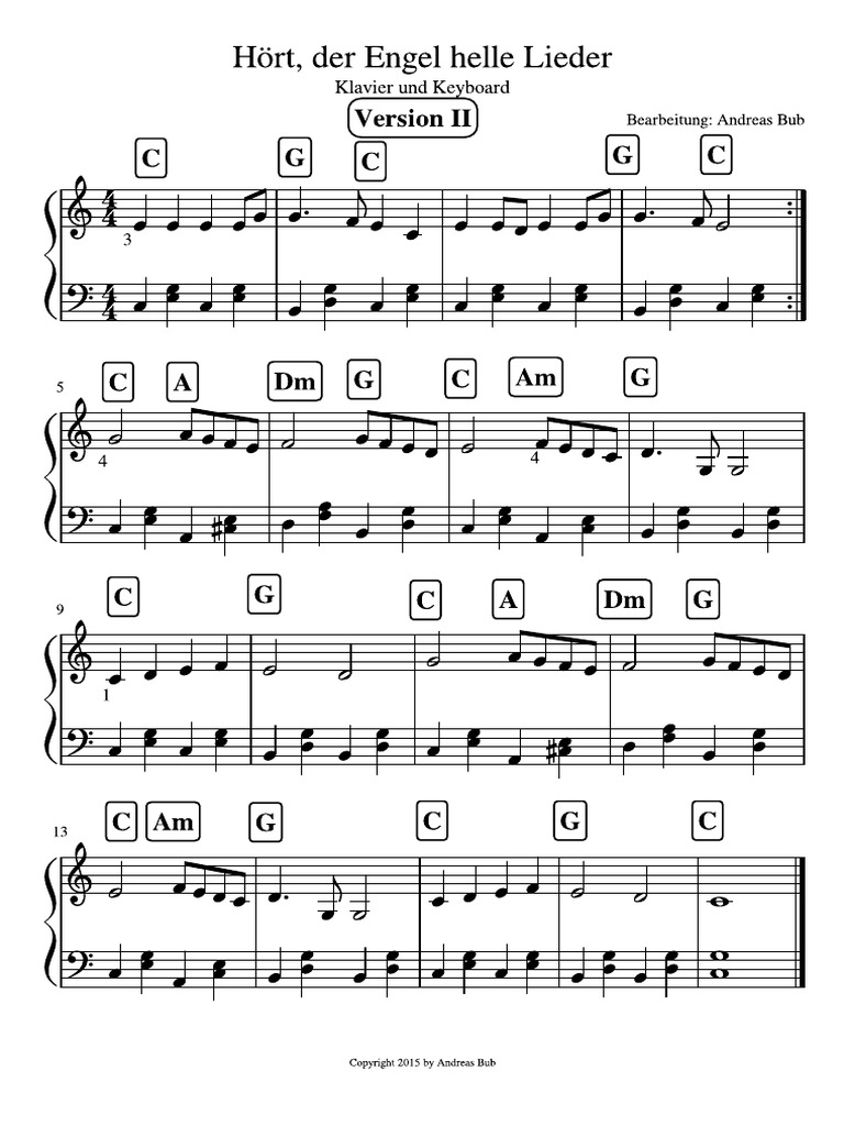 Hört, Der Engel Helle Lieder Version II PDF | PDF