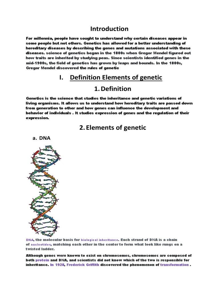 GENETICS | PDF | Genetics | Dna