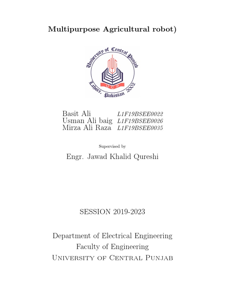Multipurpose Agricultural Robot | PDF | Agriculture | Image