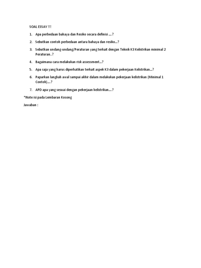 Soal Essay Pdf Pdf