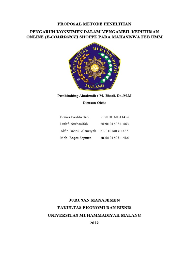 Proposal Metode Penelitian | PDF