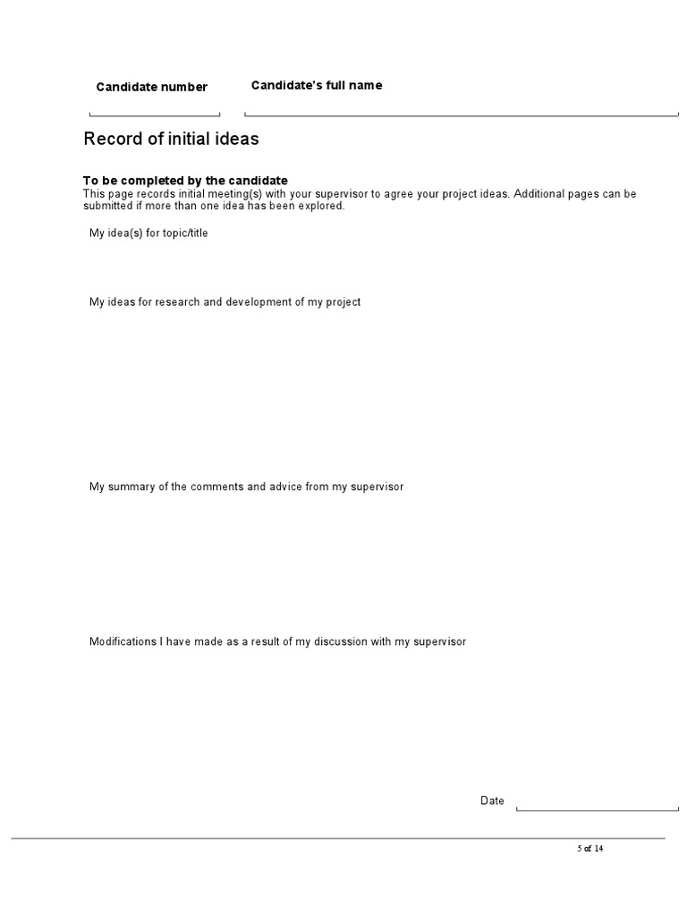 EPQ 2020-21 - Record of Initial Ideas | PDF