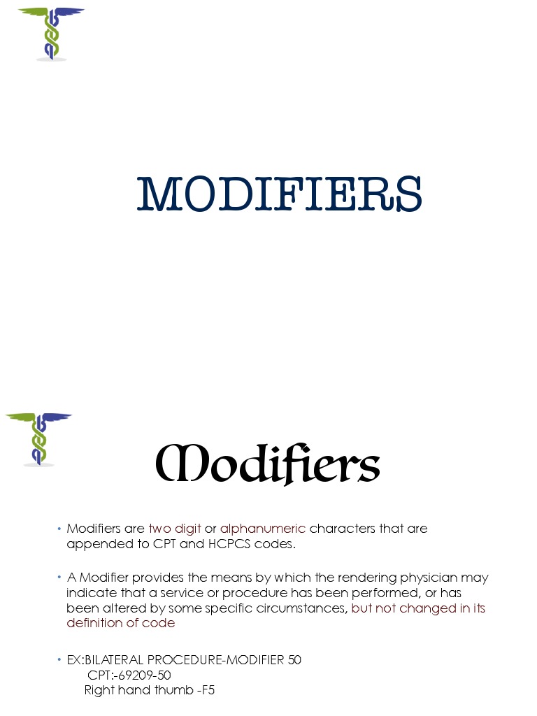 Modifiers PDF | Download Free PDF | Surgery | Anesthesia