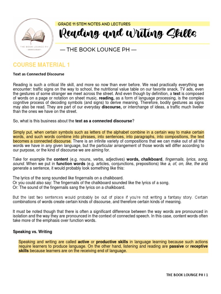 1st MIDTERMS - Reading - Writing | PDF | Speed Reading | Reading Comprehension