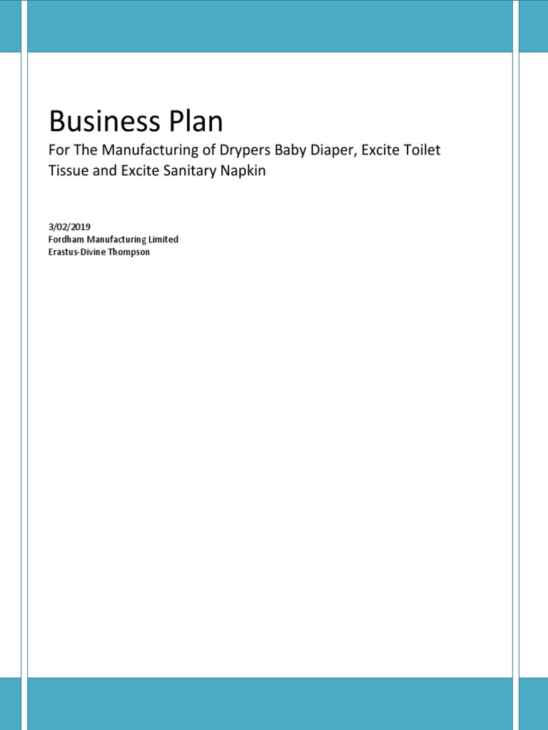 Baby Diaper Manufacturing Business Plan | PDF | Diaper | Marketing