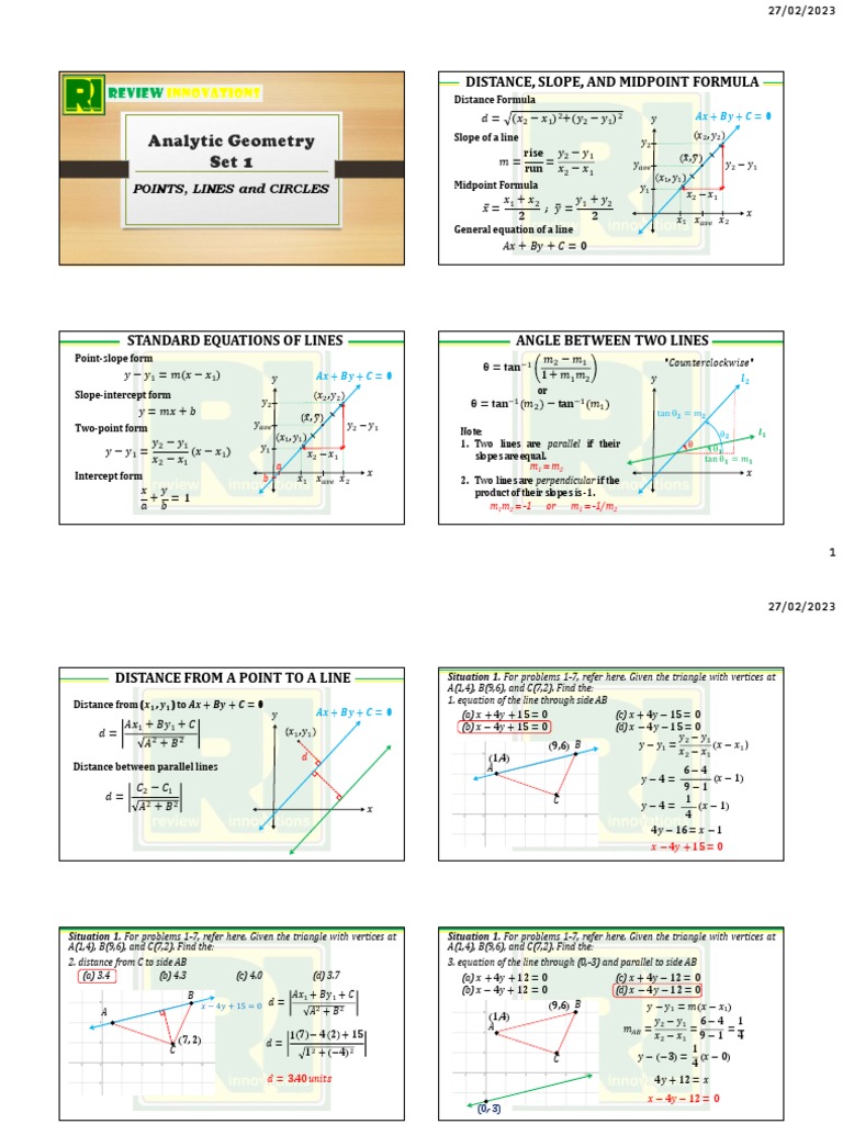 Om 1 | PDF | Circle | Slope