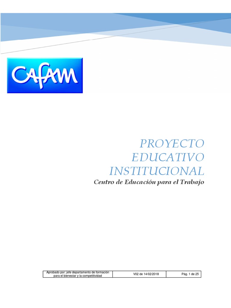 Proyecto educativo del CET Cafam | PDF | Aprendizaje | Evaluación