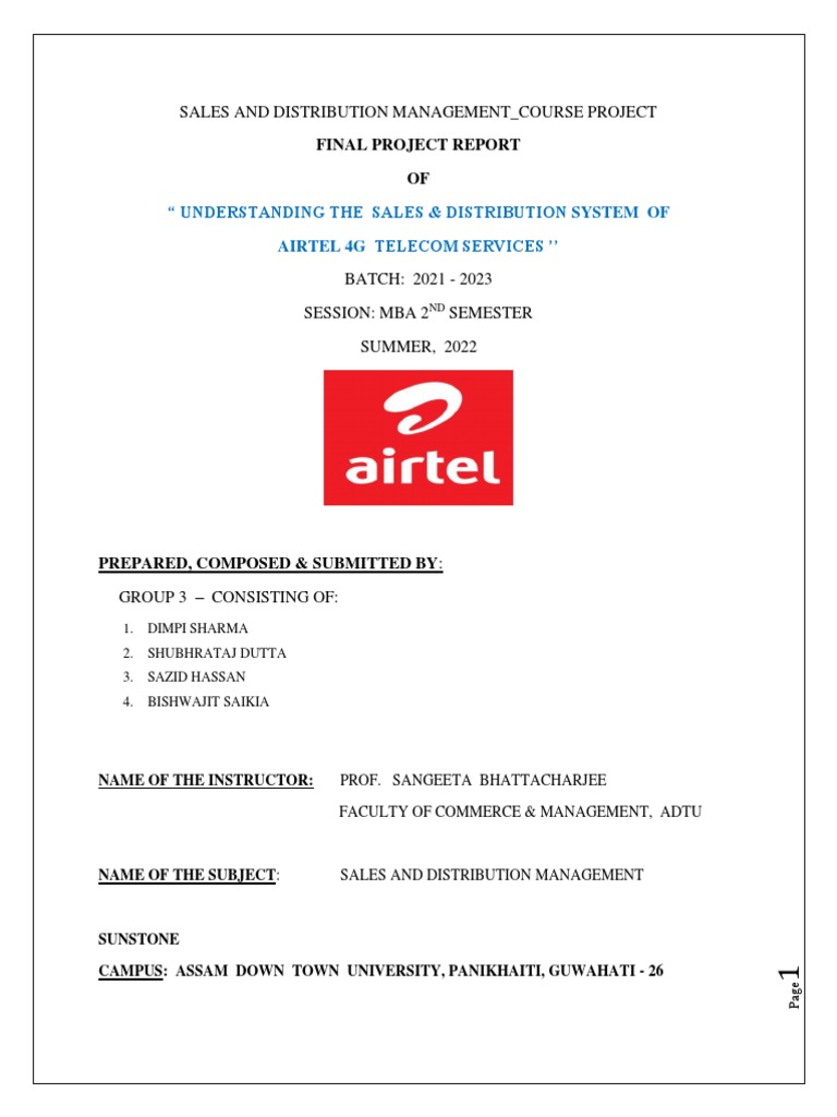 SDM Final Project Report - Airtel | PDF | Recruitment | Service Industries