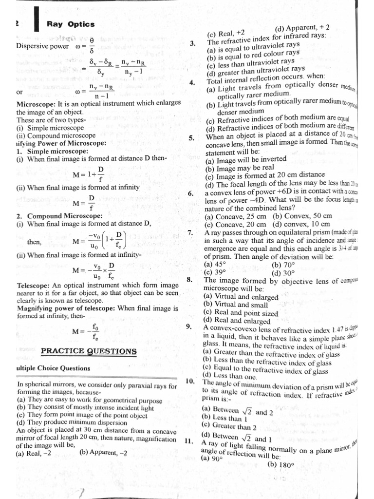 Part 2 Physics Imp MCQs | PDF