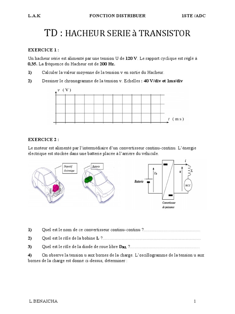 Hacheur Série : Calculs et Applications | PDF